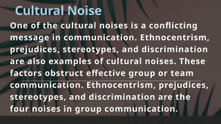 Types of Noise in Oral Communication in Context | PPTX