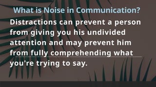 Types of Noise in Oral Communication in Context | PPTX