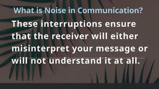 Types of Noise in Oral Communication in Context | PPTX