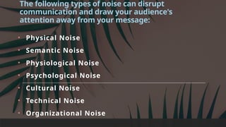 Types of Noise in Oral Communication in Context | PPTX