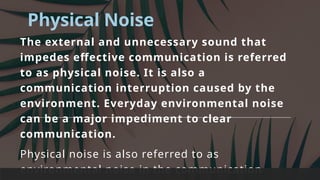 Types of Noise in Oral Communication in Context | PPTX
