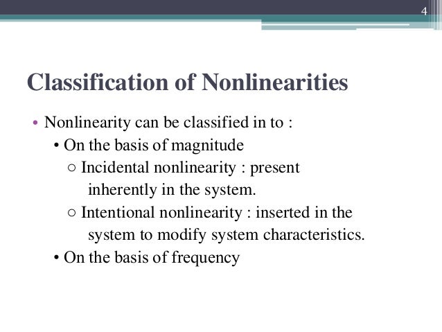 Types Of Nonlinearities