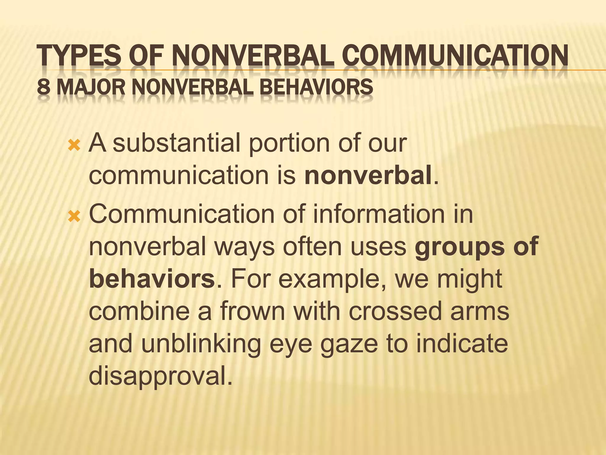 Types Of Nonverbal Communication Pptx