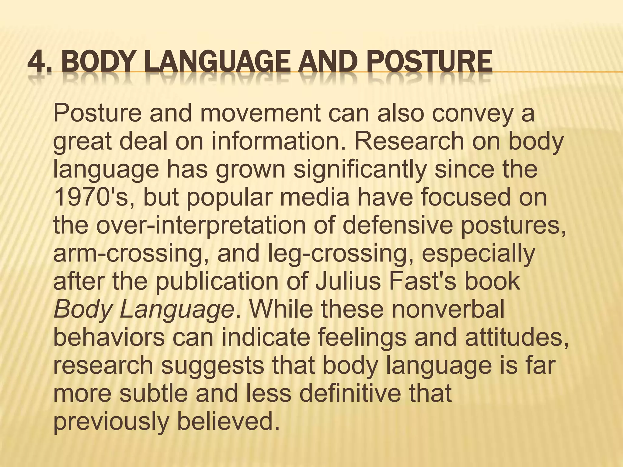 Types of nonverbal communication | PPTX