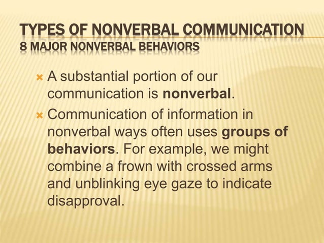 Types of nonverbal communication | PPTX