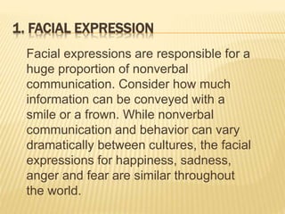 Types of nonverbal communication | PPTX