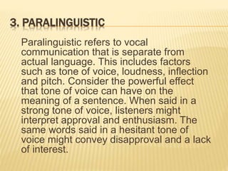 Types of nonverbal communication | PPTX