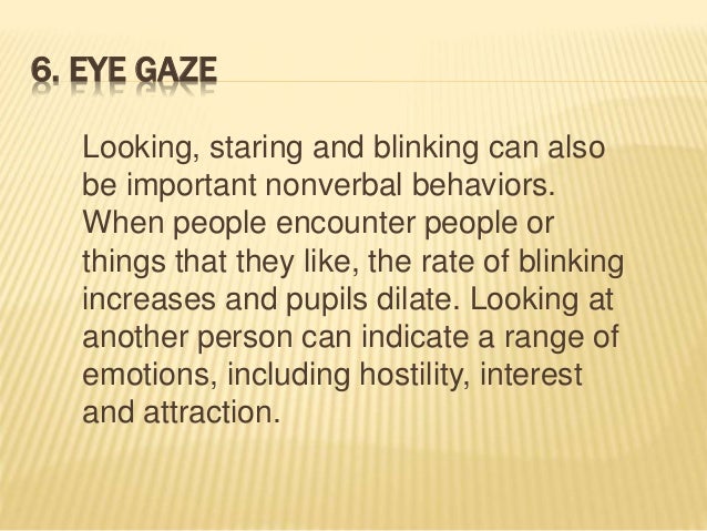 Eye Gaze Nonverbal Communication