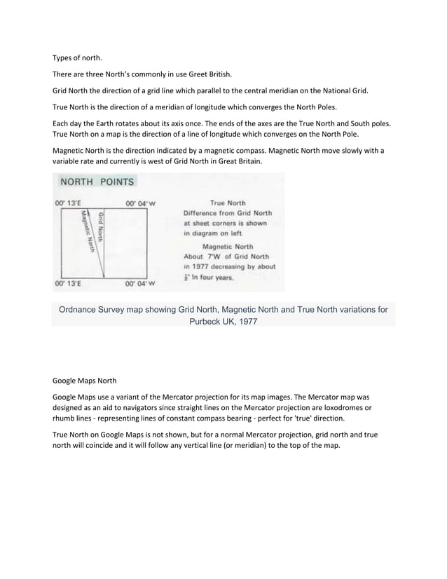 Types of north surveing | DOCX | Maps & Navigation