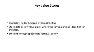 TYPES OF NO SQL DATABASES.pptx | Databases | Computer Software and ...