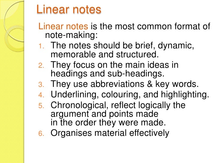 Types of notes