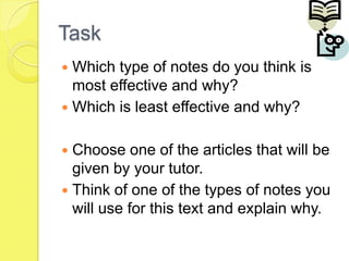 Types of notes | PPTX