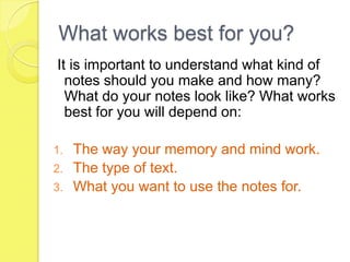 Types of notes | PPTX