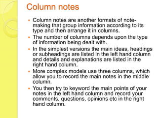 Types of notes | PPTX