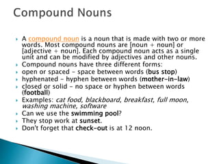 Types of noun | PPTX | Chemistry | Science