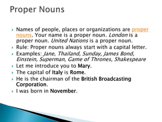 Types of noun | PPTX | Chemistry | Science