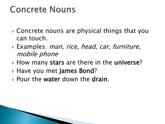Types of noun | PPTX | Chemistry | Science
