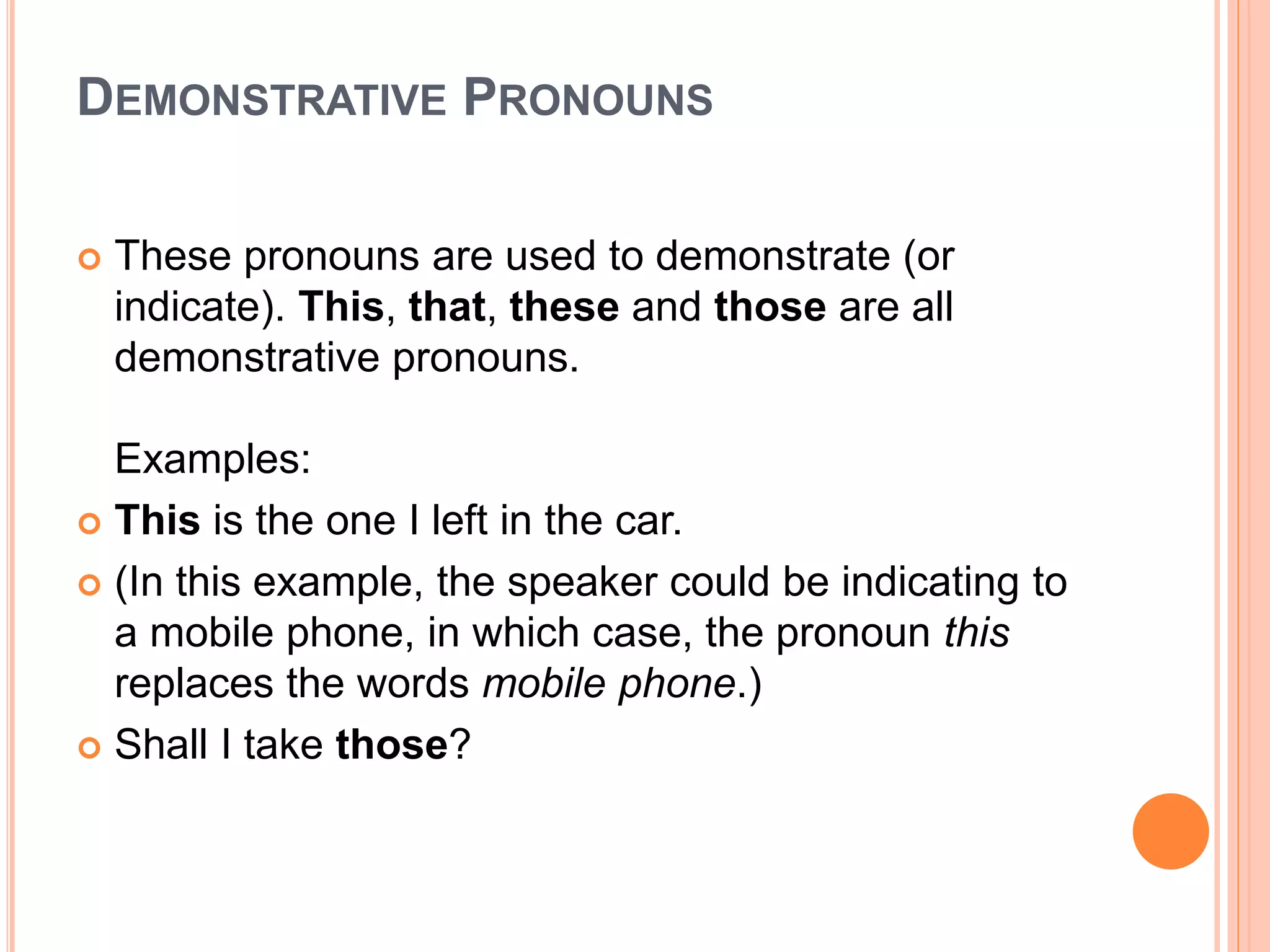 Types of nouns and pronouns in english | PPTX