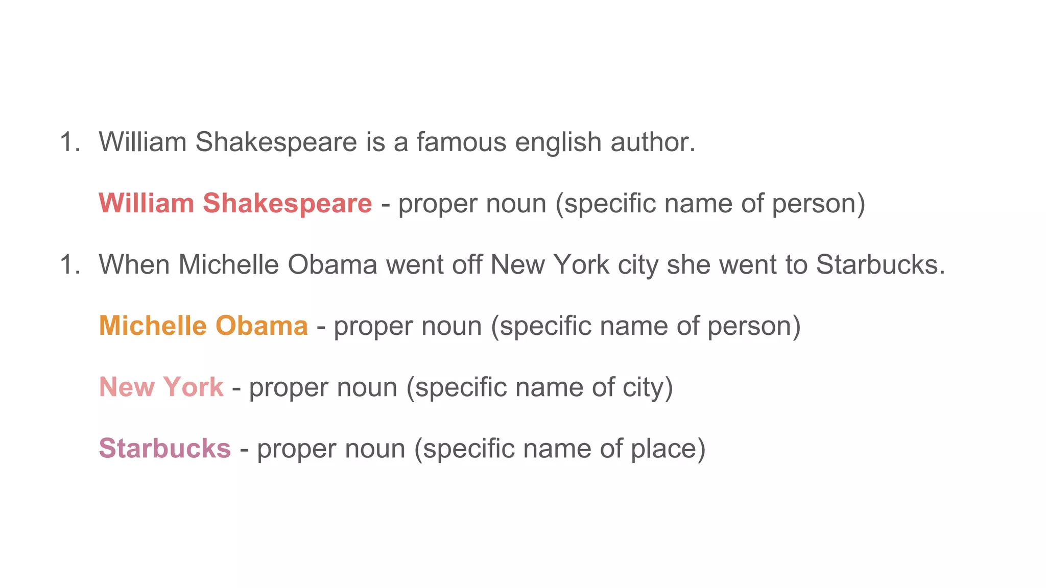 Types of nouns part 2 common and proper noun | PPTX