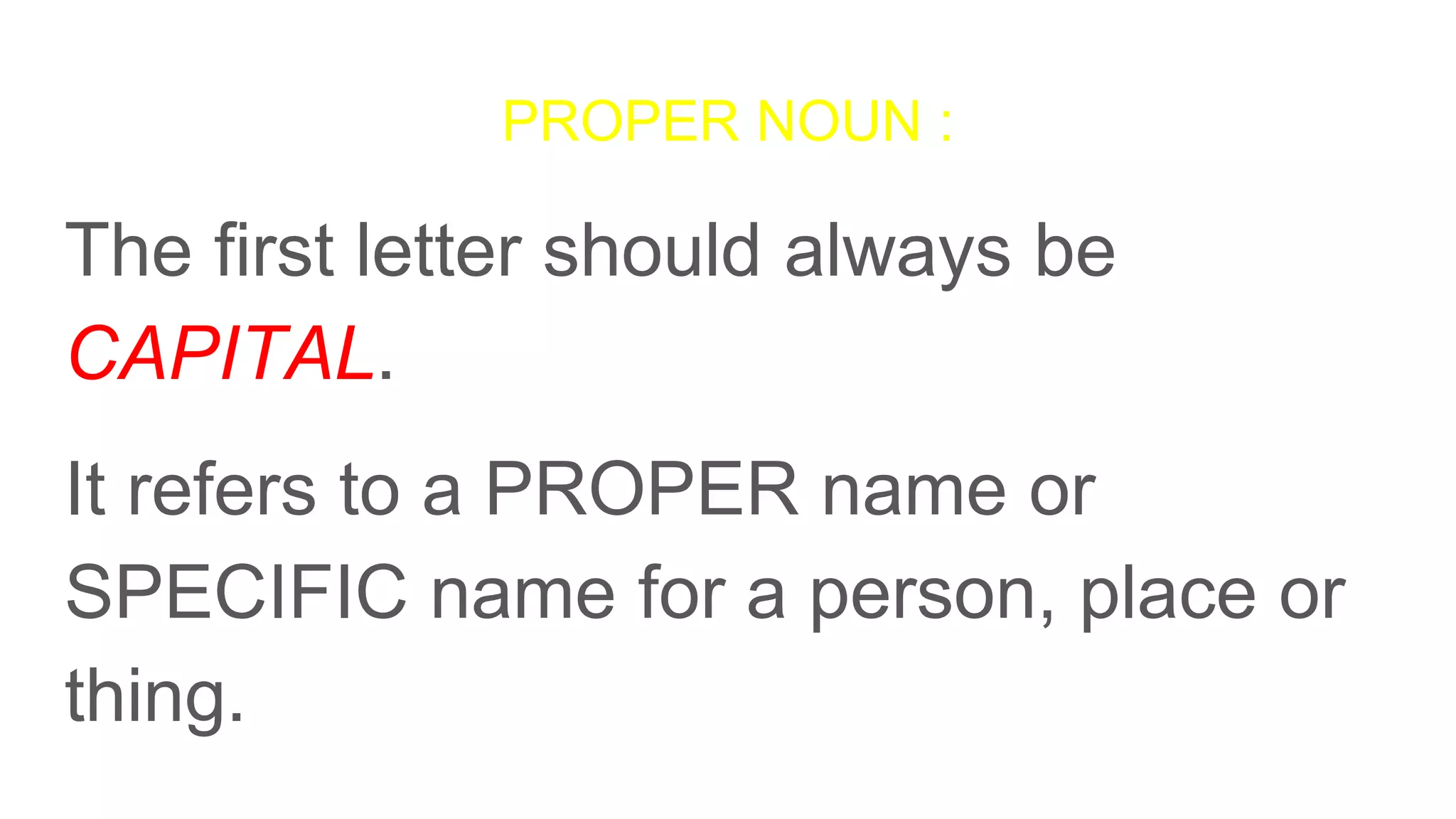 Types of nouns part 2 common and proper noun | PPTX