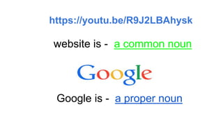 Types of nouns part 2 common and proper noun | PPTX