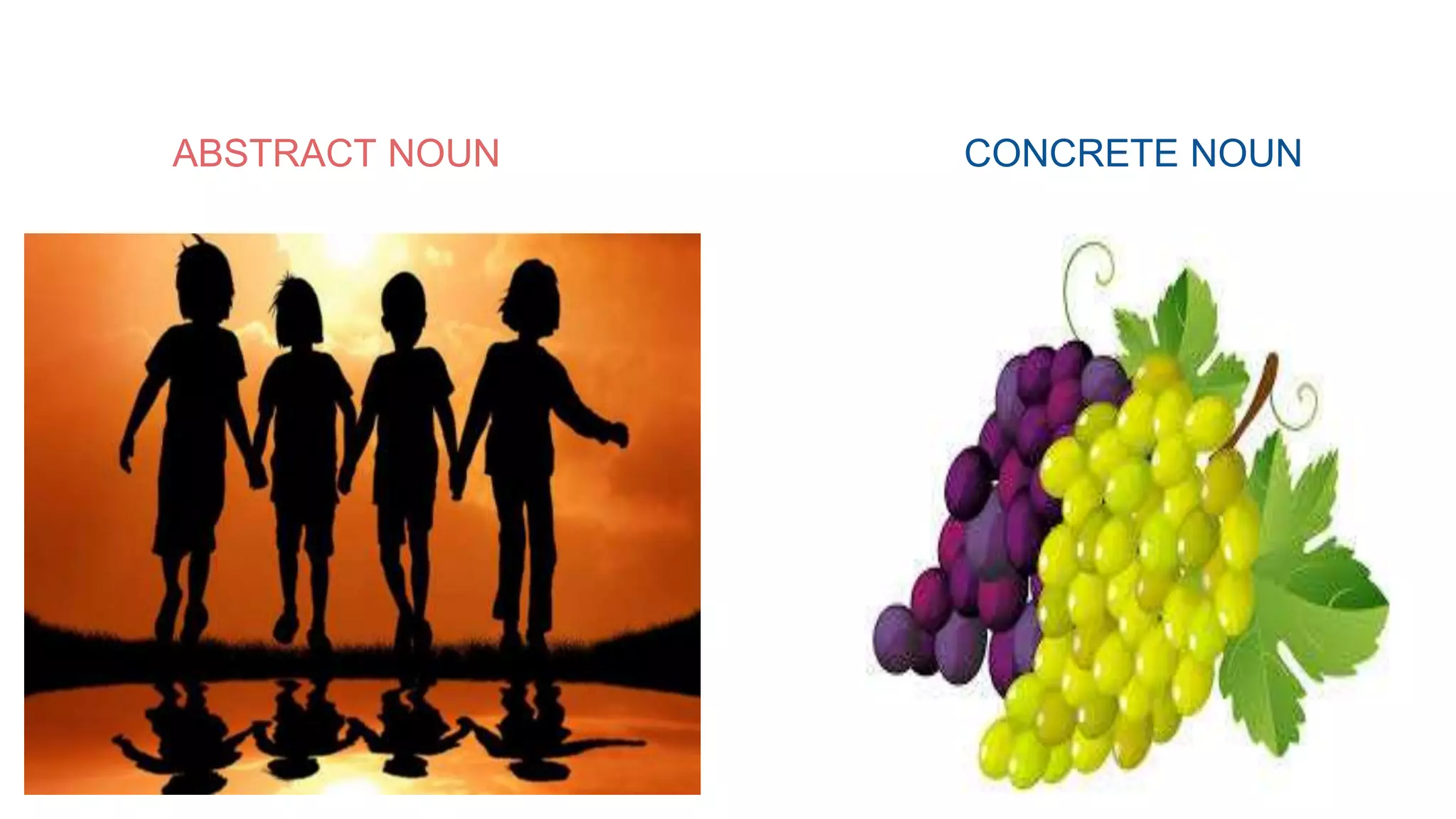 Types of nouns part 3 -Abstract, concrete and collective noun | PPTX