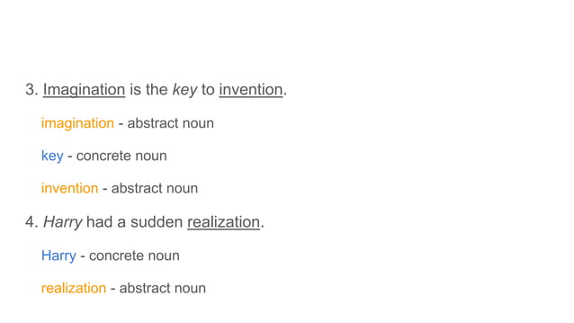 Types of nouns part 3 -Abstract, concrete and collective noun | PPTX