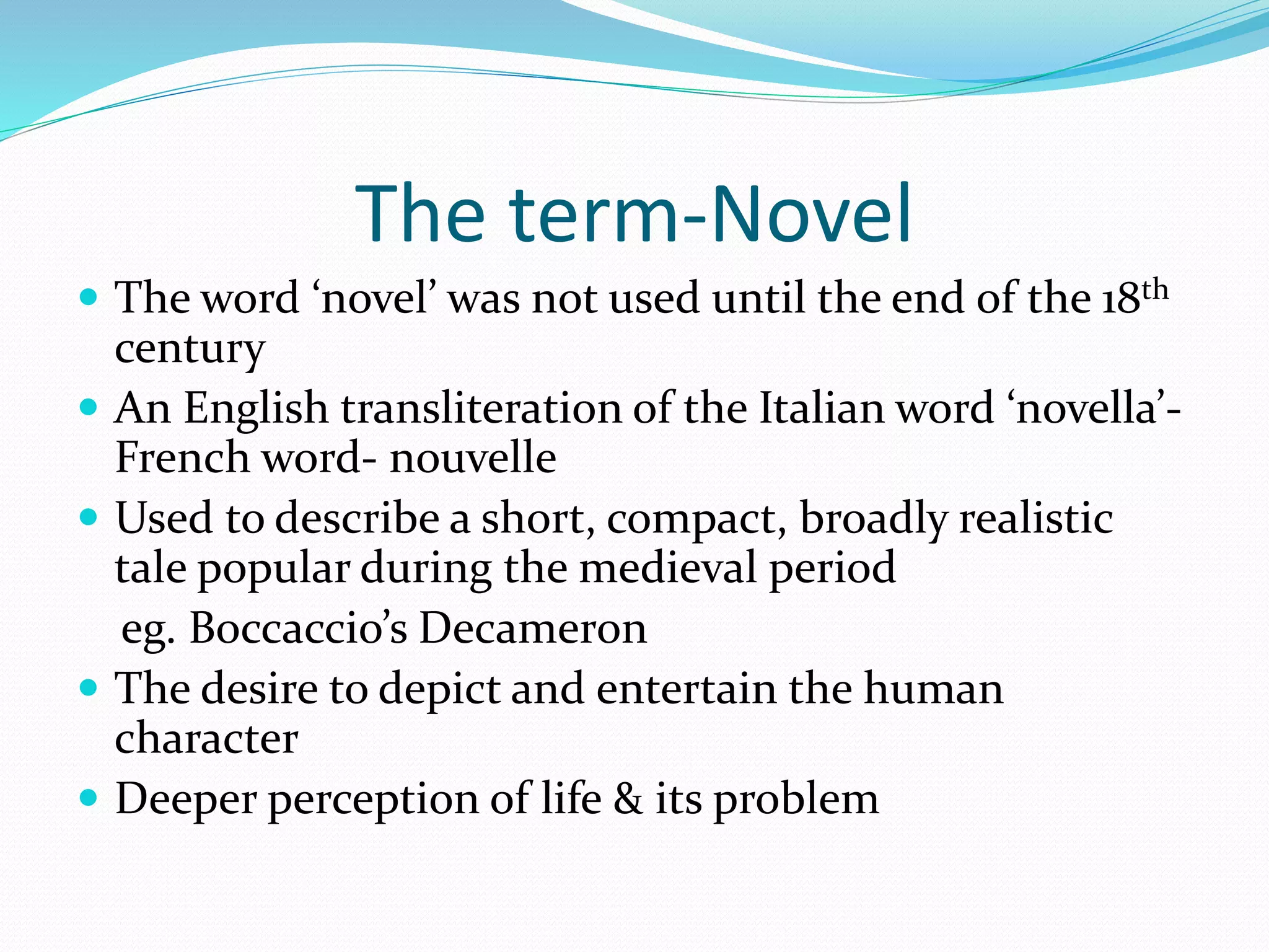 Types of novel | PPTX