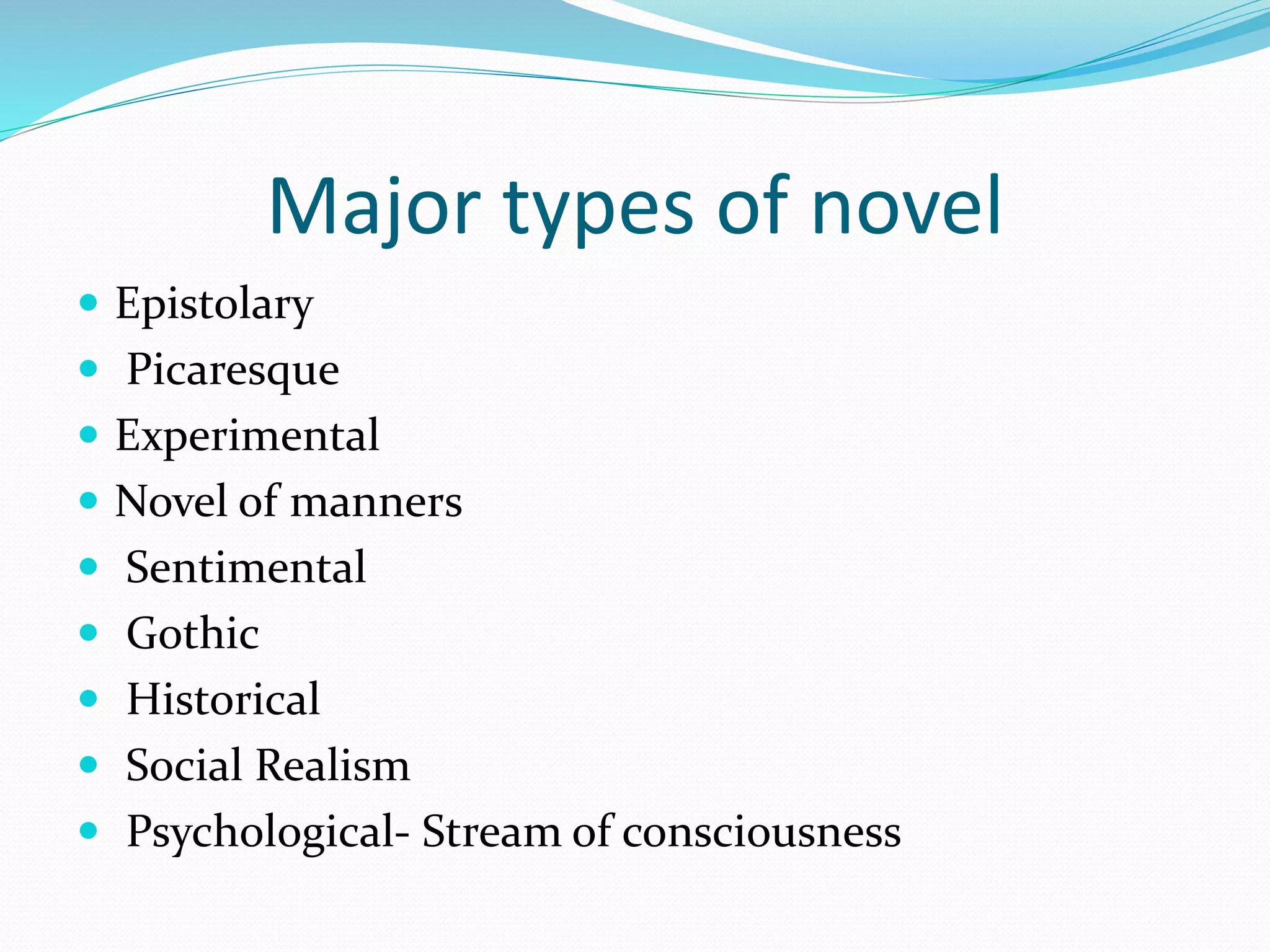 Types of novel | PPTX