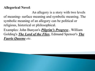 Types of novel | PPTX