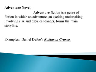 Types of novel | PPTX