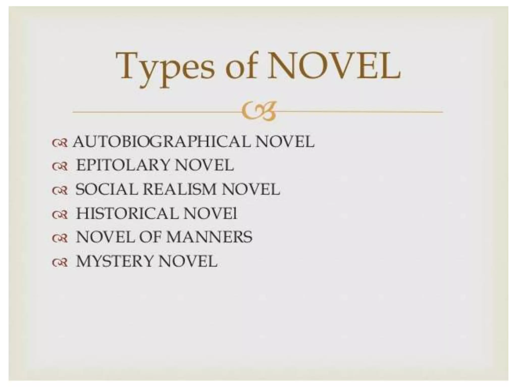 Types of novel | PPTX