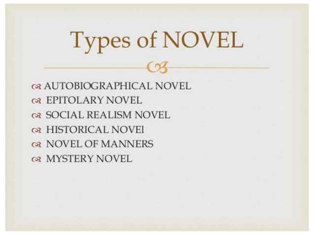 Types of novel | PPTX