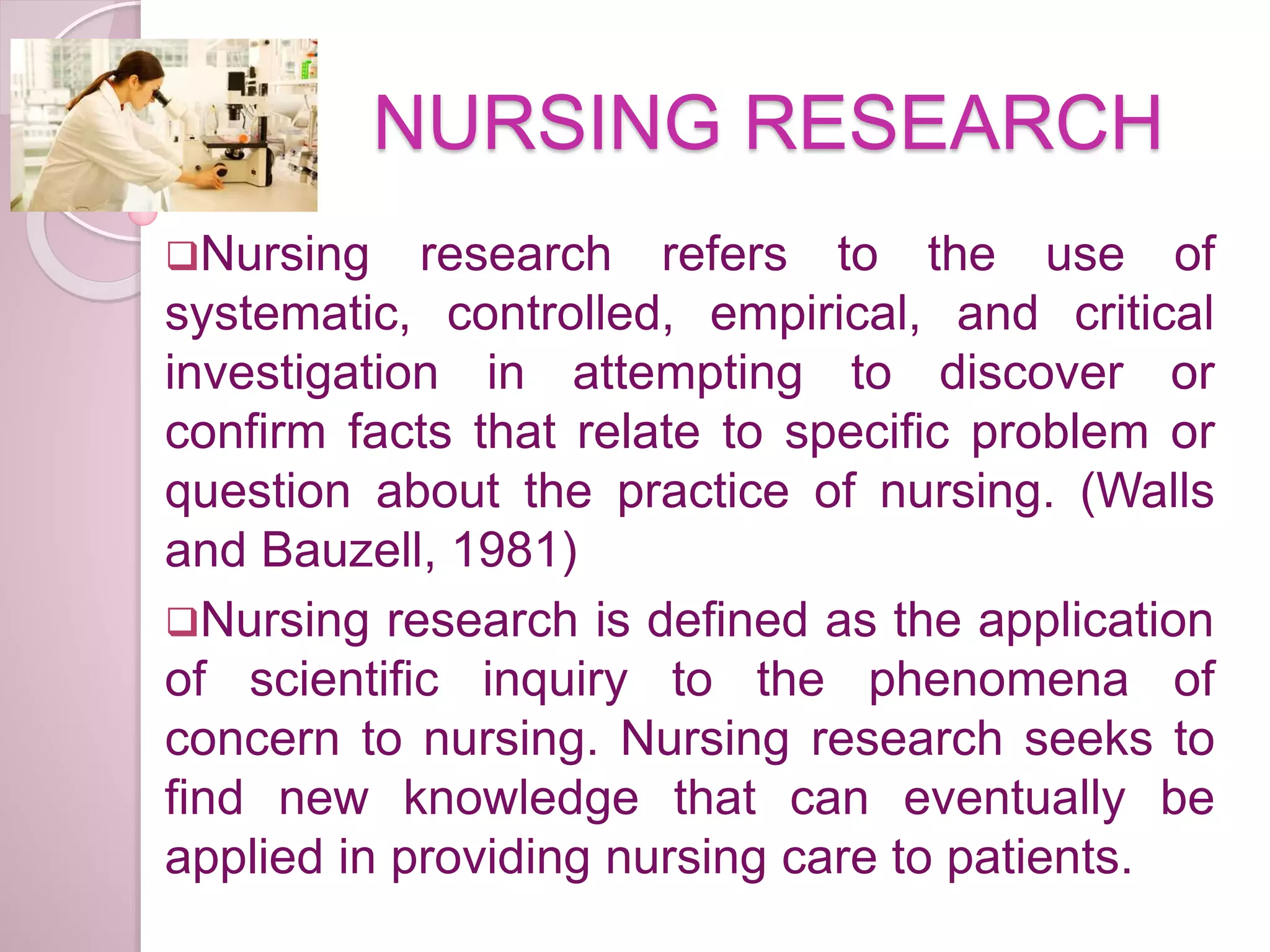 Types of Nursing Research | PPTX