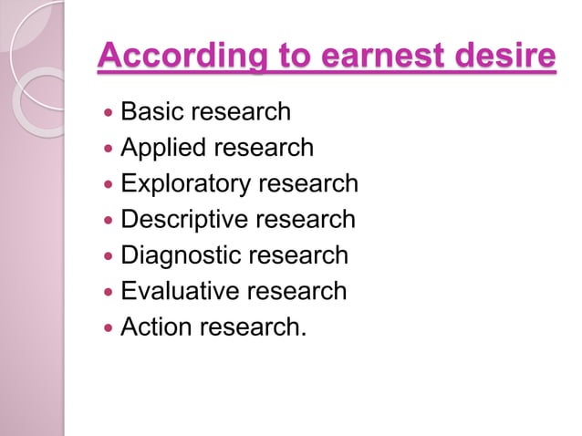 Types of Nursing Research | PPT