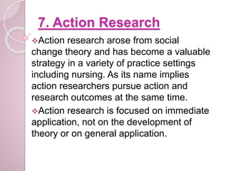 Types of Nursing Research | PPTX