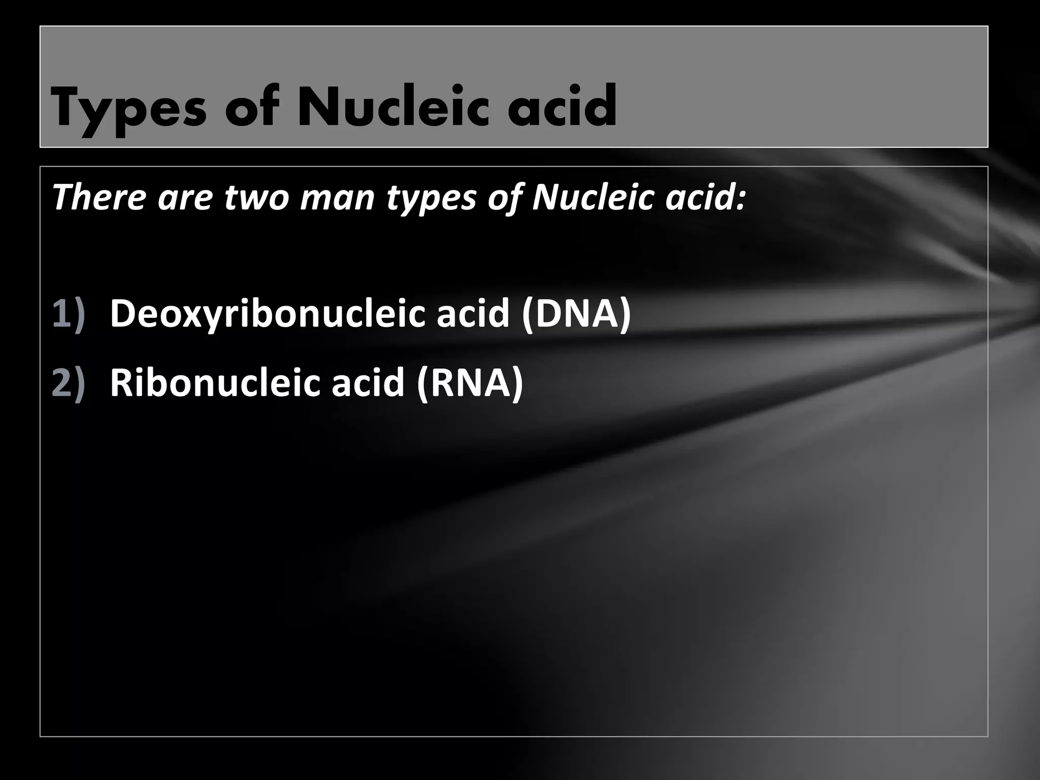 Types of nucliec acids, biosynthesis and catabolism | PPTX | Chemistry ...