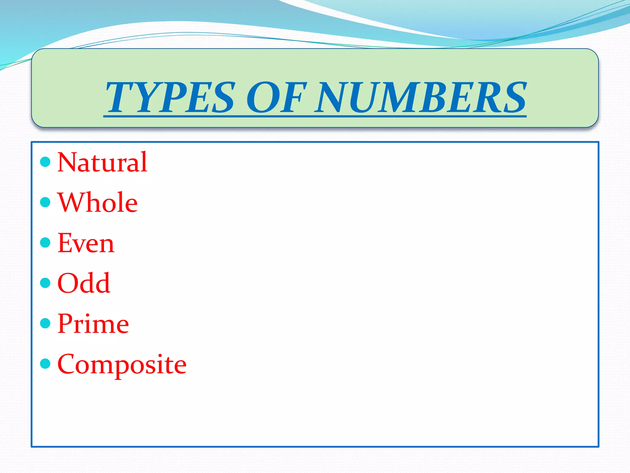 Types of numbers | PPTX