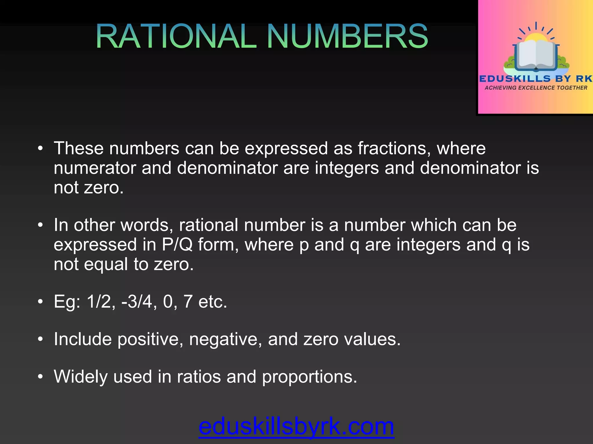 TYPES OF NUMBERS | PPTX