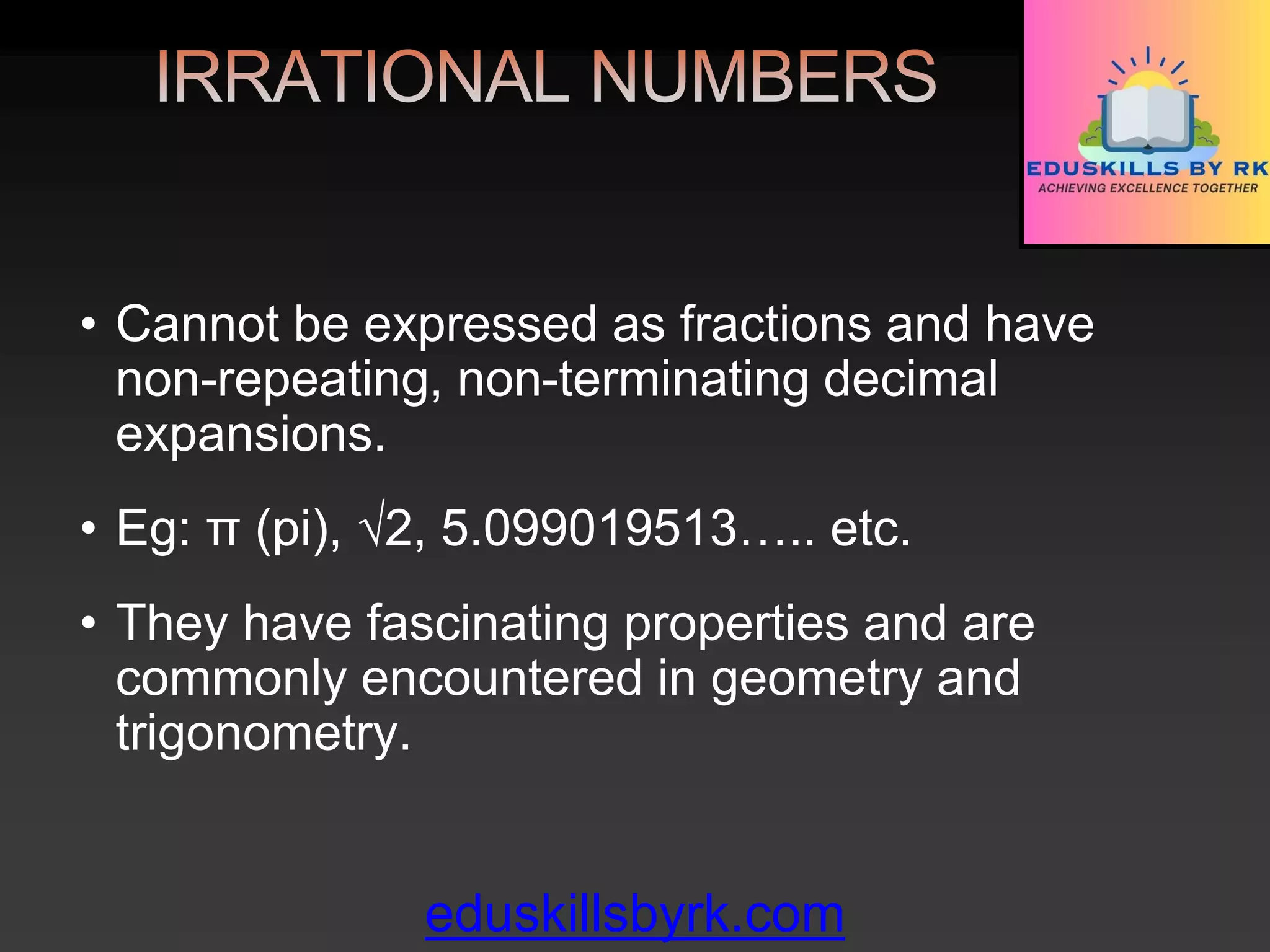 TYPES OF NUMBERS | PPTX