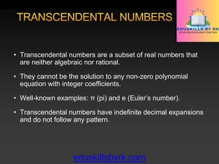 TYPES OF NUMBERS | PPTX