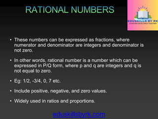 TYPES OF NUMBERS | PPTX