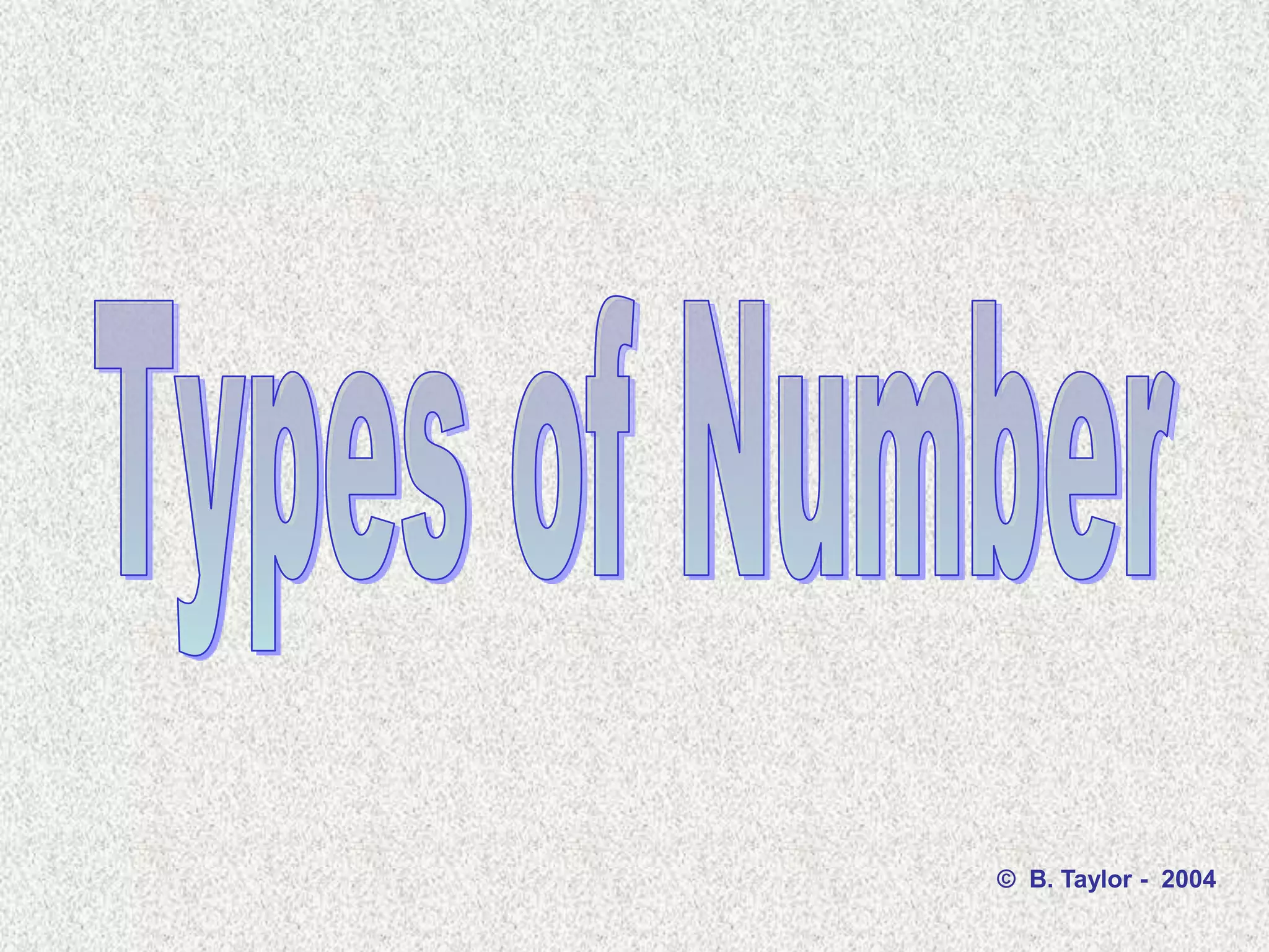 Types Of Number | Ppt