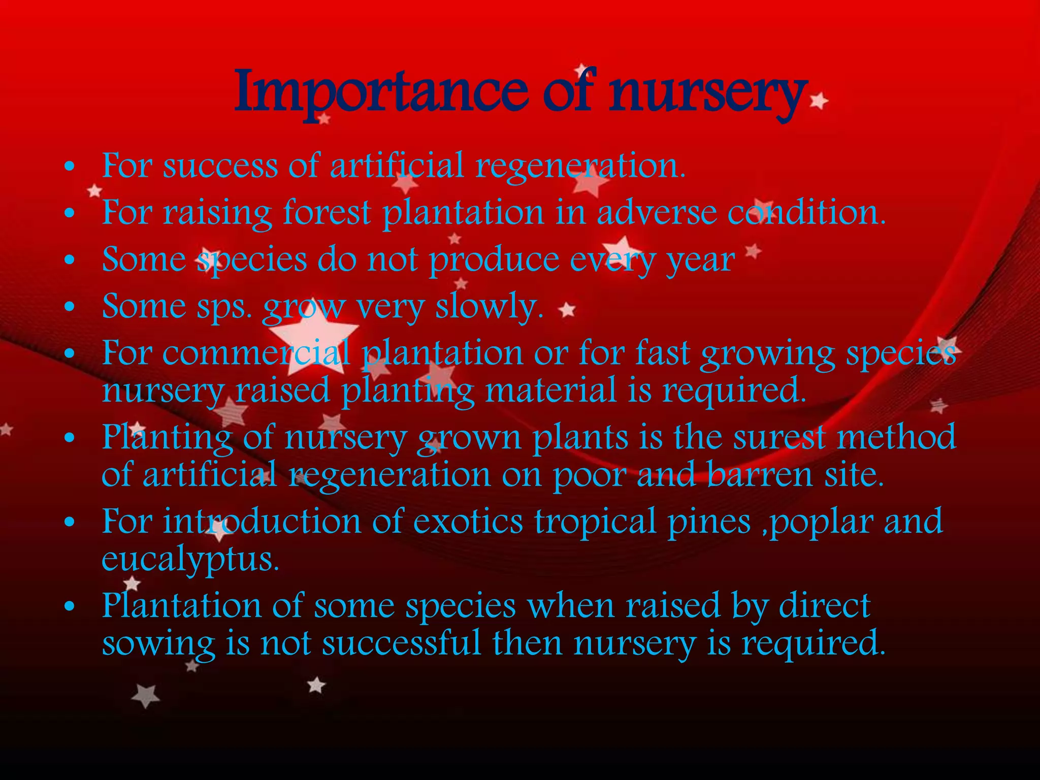 different Types of forest nursery | PPTX
