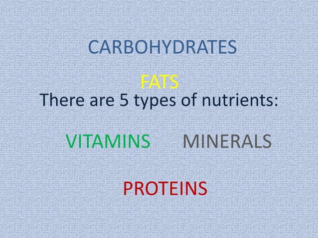 Types of nutrients | PPTX