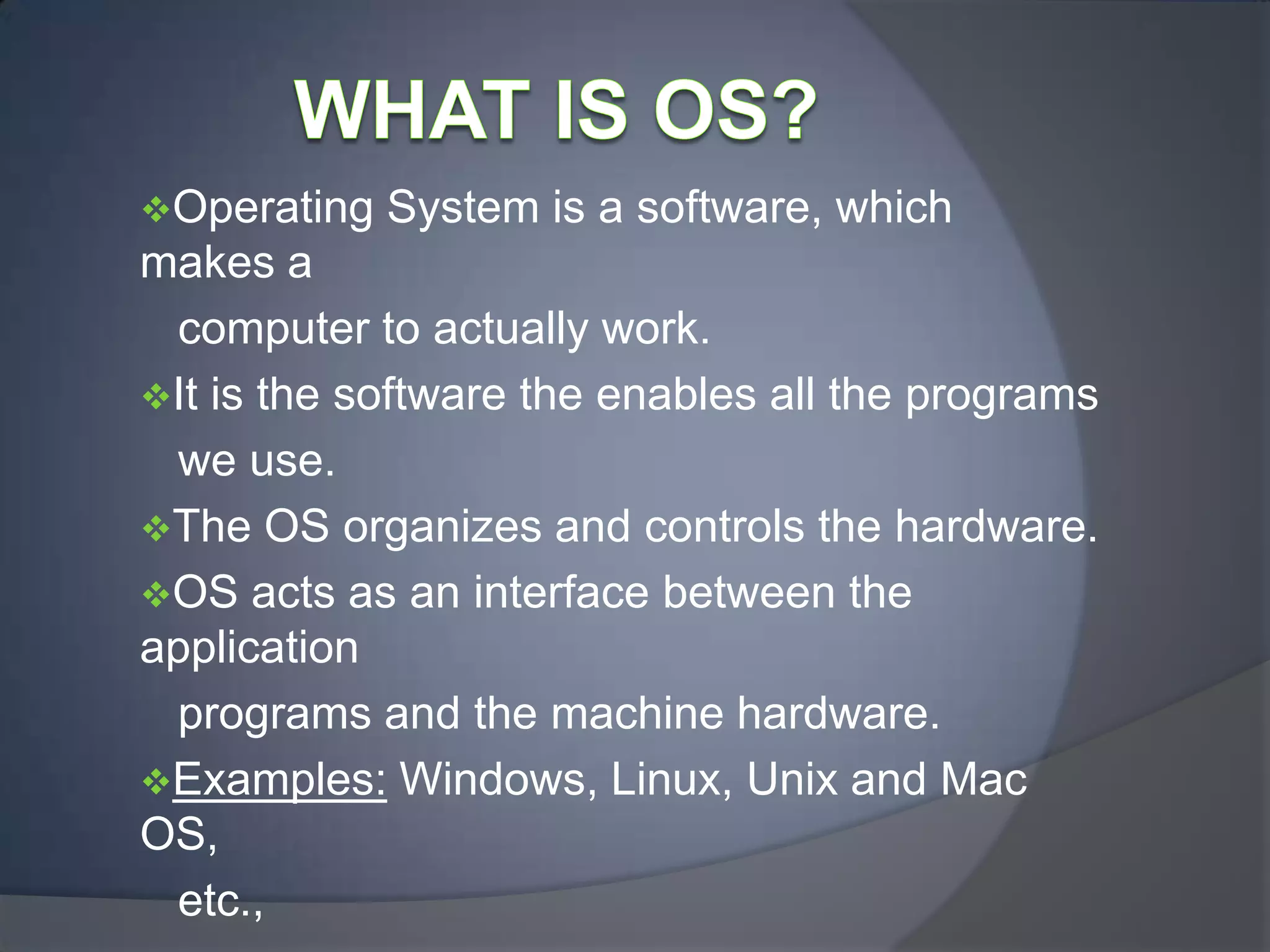 Types of o.s | PPTX
