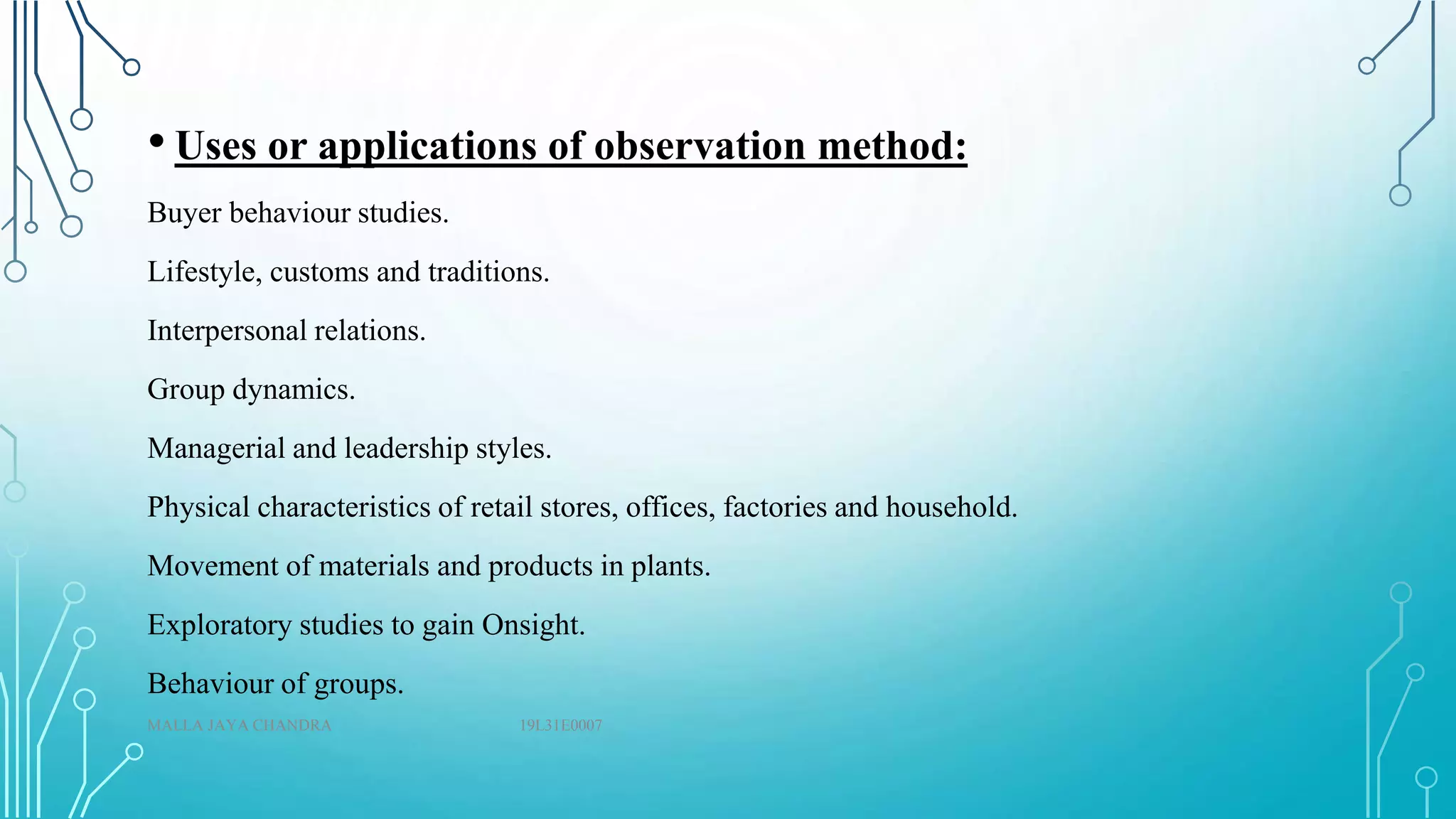 Types of observation in primary data | PPTX