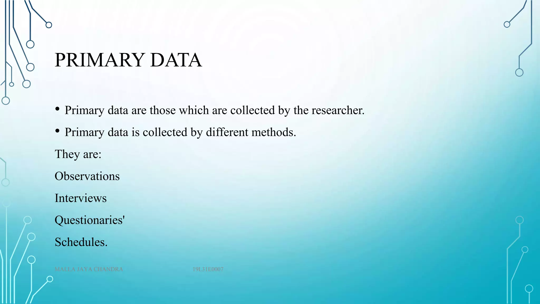 Types of observation in primary data | PPTX