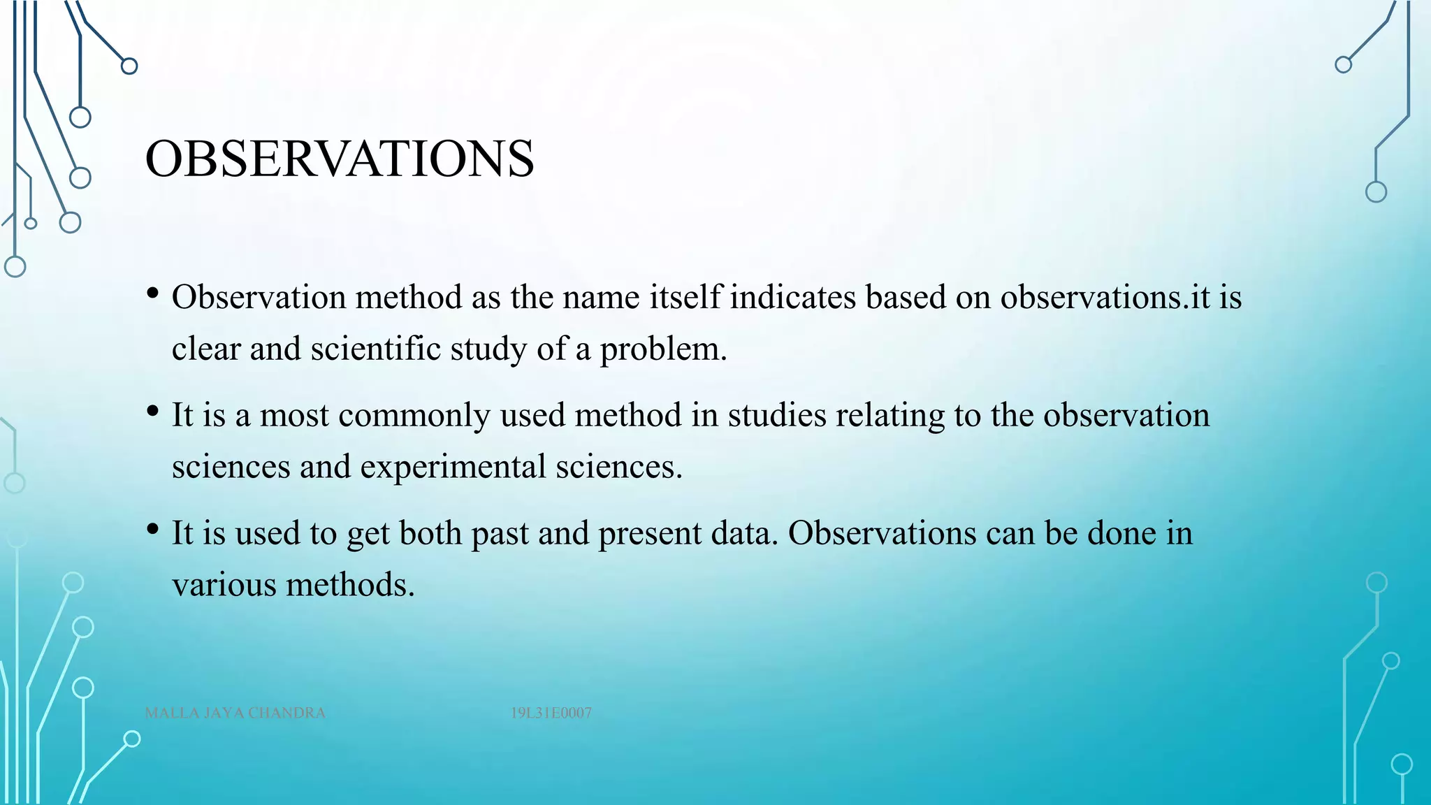Types of observation in primary data | PPTX