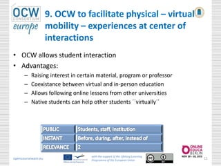 OEB12: Types of OCW Scenarios for virtual mobility | PPT